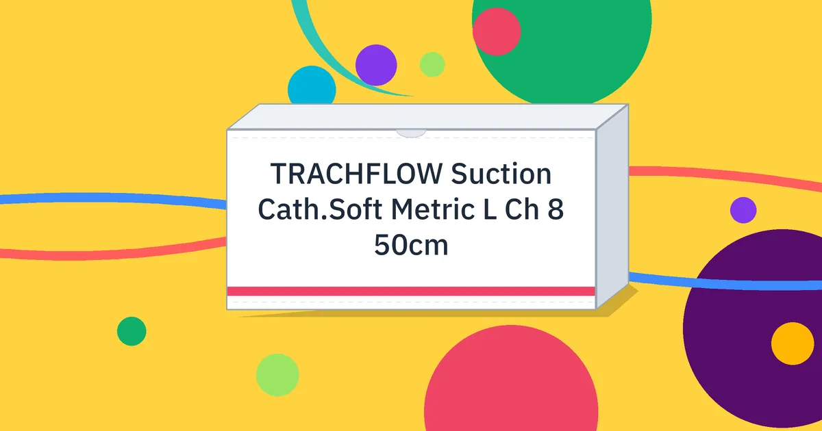 Symbolbild: Packung mit der Aufschrift TRACHFLOW Suction Cath.Soft Metric L Ch 8 50cm (PZN 20295434) – Verfügbarkeit und Bezug in Apotheken in Frankfurt am Main