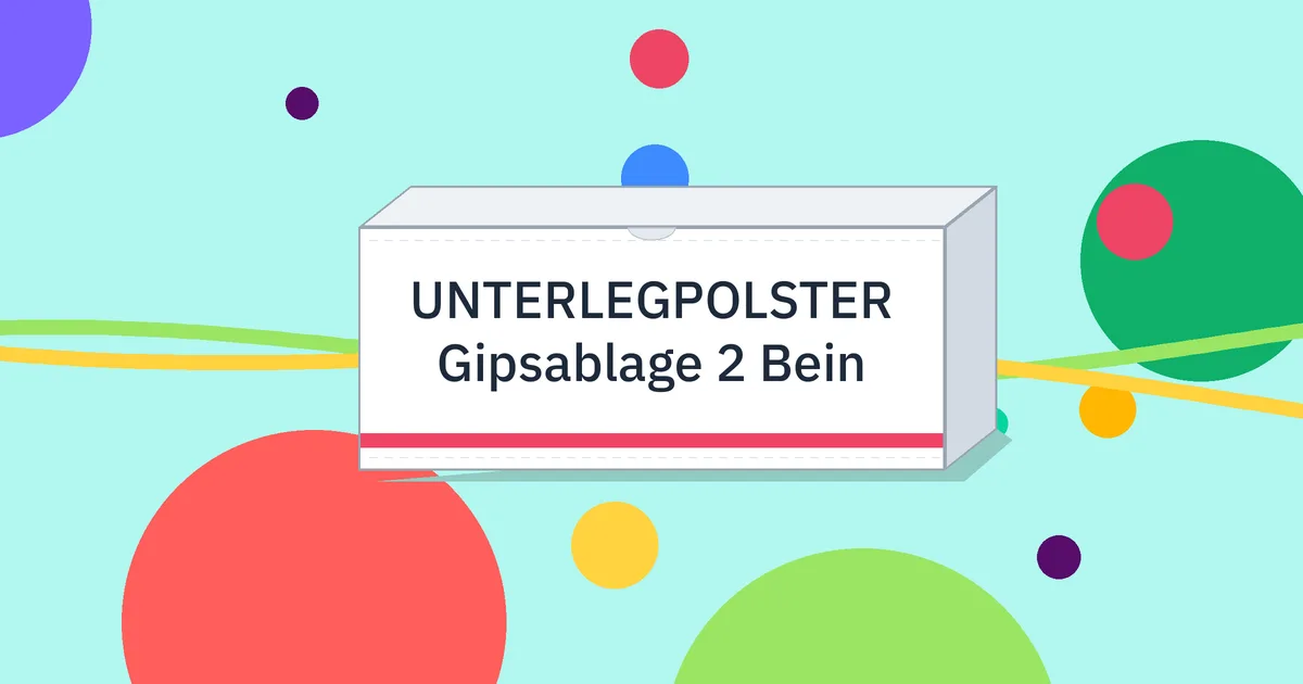 Symbolbild: Packung mit der Aufschrift UNTERLEGPOLSTER Gipsablage 2 Bein (PZN 02445137) – Verfügbarkeit und Bezug in Apotheken in Frankfurt am Main