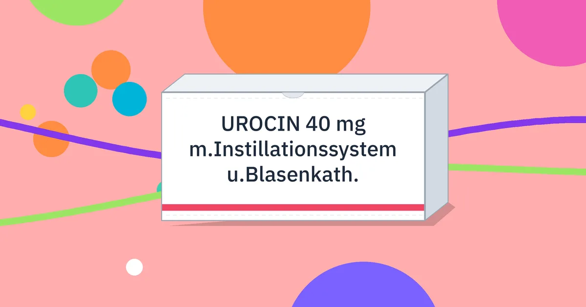 Symbolbild: Packung mit der Aufschrift UROCIN 40 mg m.Instillationssystem u.Blasenkath. (PZN 14290970) – Verfügbarkeit und Bezug in Apotheken in Frankfurt am Main