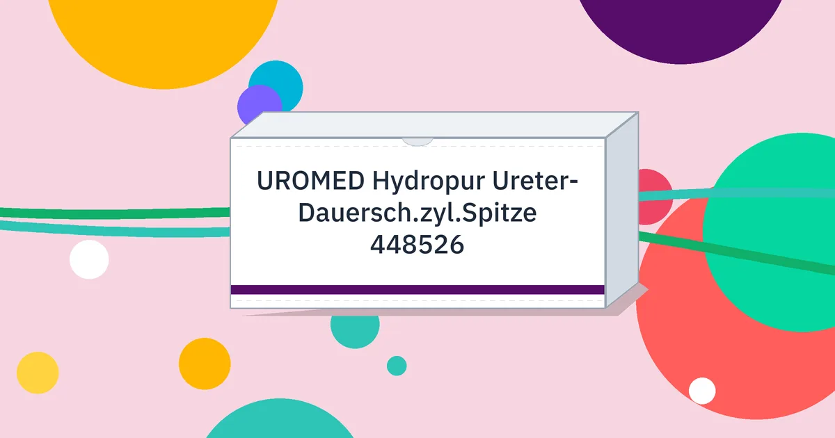 Symbolbild: Packung mit der Aufschrift UROMED Hydropur Ureter-Dauersch.zyl.Spitze 448526 (PZN 11371745) – Verfügbarkeit und Bezug in Apotheken in Frankfurt am Main