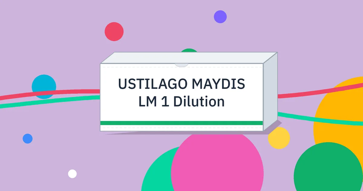 Symbolbild: Packung mit der Aufschrift USTILAGO MAYDIS LM 1 Dilution (PZN 13257947) – Verfügbarkeit und Bezug in Apotheken in Frankfurt am Main