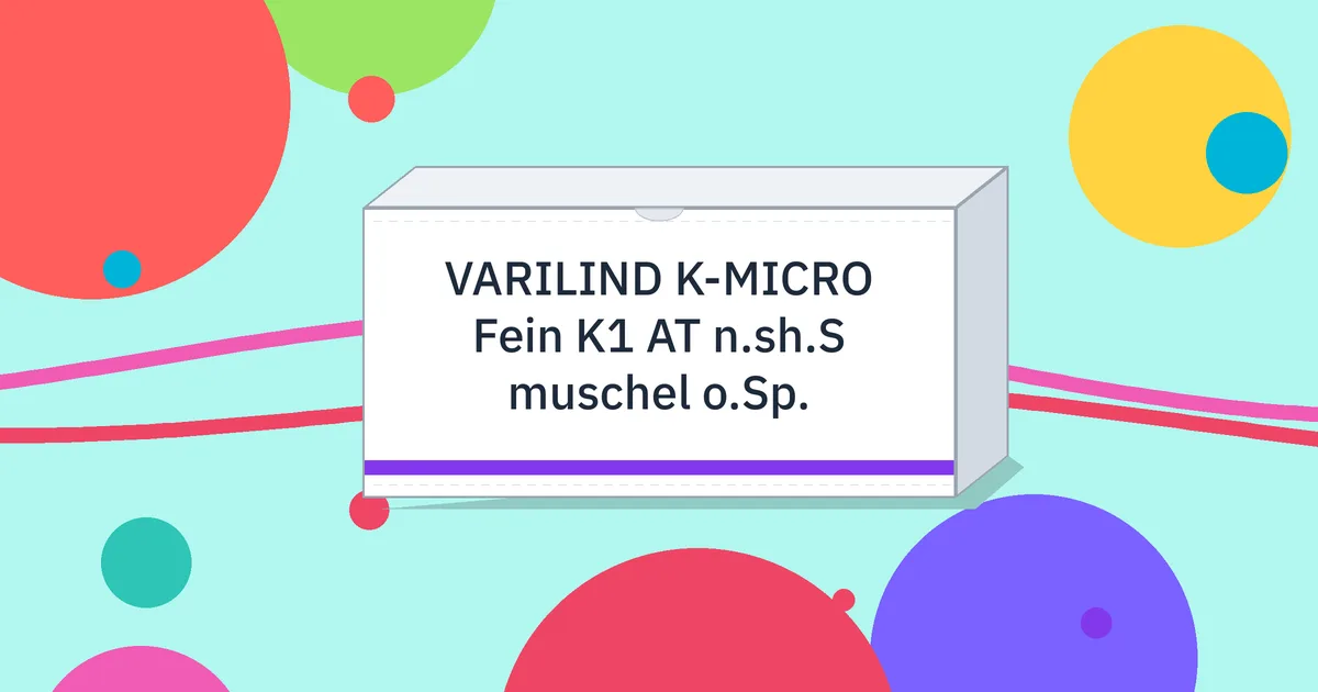 Symbolbild: Packung mit der Aufschrift VARILIND K-MICRO Fein K1 AT n.sh.S muschel o.Sp. (PZN 20552919) – Verfügbarkeit und Bezug in Apotheken in Frankfurt am Main