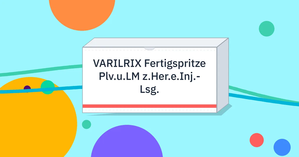 Symbolbild: Packung mit der Aufschrift VARILRIX Fertigspritze Plv.u.LM z.Her.e.Inj.-Lsg. (PZN 01124589) – Verfügbarkeit und Bezug in Apotheken in Frankfurt am Main