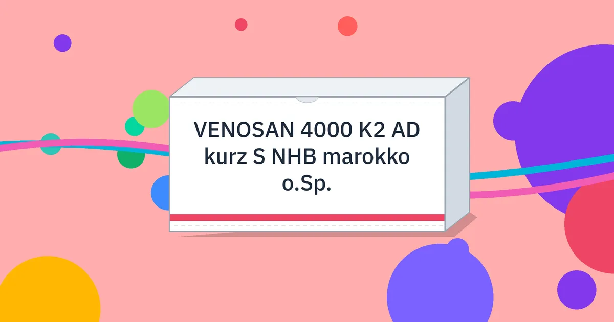 Symbolbild: Packung mit der Aufschrift VENOSAN 4000 K2 AD kurz S NHB marokko o.Sp. (PZN 14425795) – Verfügbarkeit und Bezug in Apotheken in Frankfurt am Main
