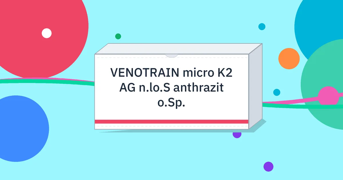 Symbolbild: Packung mit der Aufschrift VENOTRAIN micro K2 AG n.lo.S anthrazit o.Sp. (PZN 11061855) – Verfügbarkeit und Bezug in Apotheken in Frankfurt am Main