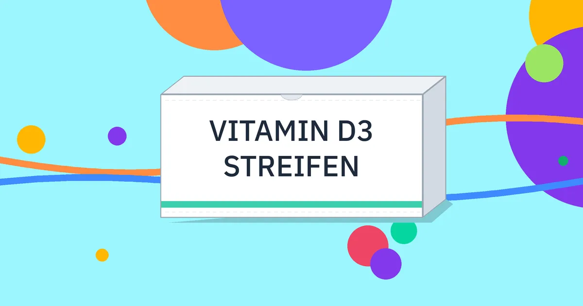 Symbolbild: Packung mit der Aufschrift VITAMIN D3 STREIFEN (PZN 20135363) – Verfügbarkeit und Bezug in Apotheken in Frankfurt am Main