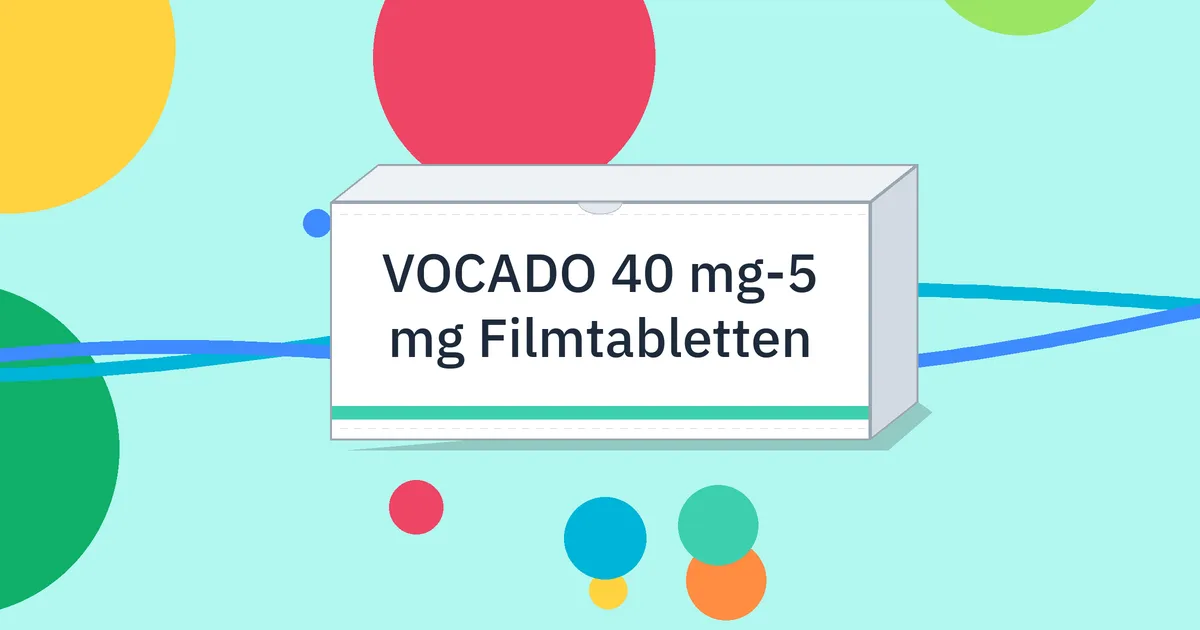 Symbolbild: Packung mit der Aufschrift VOCADO 40 mg-5 mg Filmtabletten (PZN 07293896) – Verfügbarkeit und Bezug in Apotheken in Frankfurt am Main