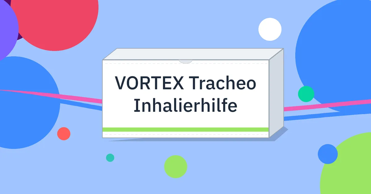 Symbolbild: Packung mit der Aufschrift VORTEX Tracheo Inhalierhilfe (PZN 12371316) – Verfügbarkeit und Bezug in Apotheken in Frankfurt am Main