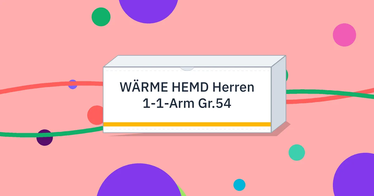 Symbolbild: Packung mit der Aufschrift WÄRME HEMD Herren 1-1-Arm Gr.54 (PZN 02445982) – Verfügbarkeit und Bezug in Apotheken in Frankfurt am Main