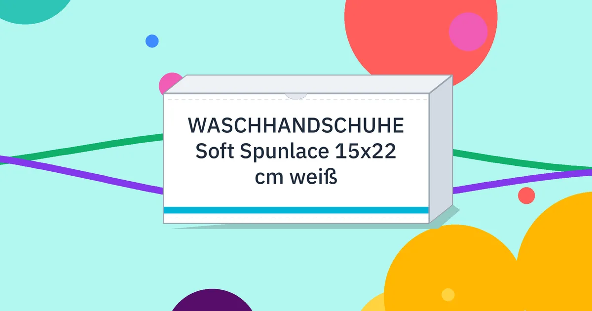 Symbolbild: Packung mit der Aufschrift WASCHHANDSCHUHE Soft Spunlace 15x22 cm weiß (PZN 20607520) – Verfügbarkeit und Bezug in Apotheken in Frankfurt am Main