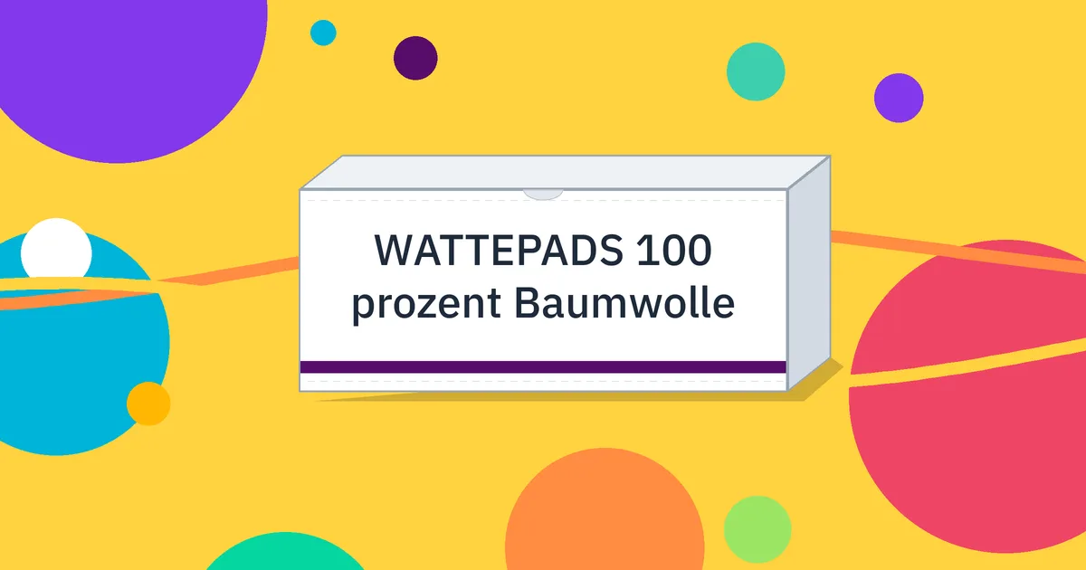 Symbolbild: Packung mit der Aufschrift WATTEPADS 100 prozent Baumwolle (PZN 20421318) – Verfügbarkeit und Bezug in Apotheken in Frankfurt am Main