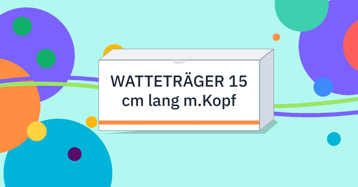 Symbolbild: Packung mit der Aufschrift WATTETRÄGER 15 cm lang m.Kopf (PZN 07622590) – Verfügbarkeit und Bezug in Apotheken in Frankfurt am Main