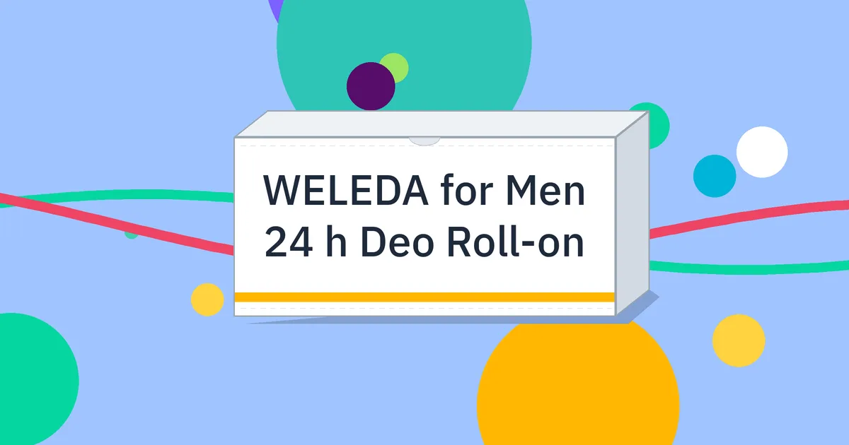 Symbolbild: Packung mit der Aufschrift WELEDA for Men 24 h Deo Roll-on (PZN 15815647) – Verfügbarkeit und Bezug in Apotheken in Frankfurt am Main