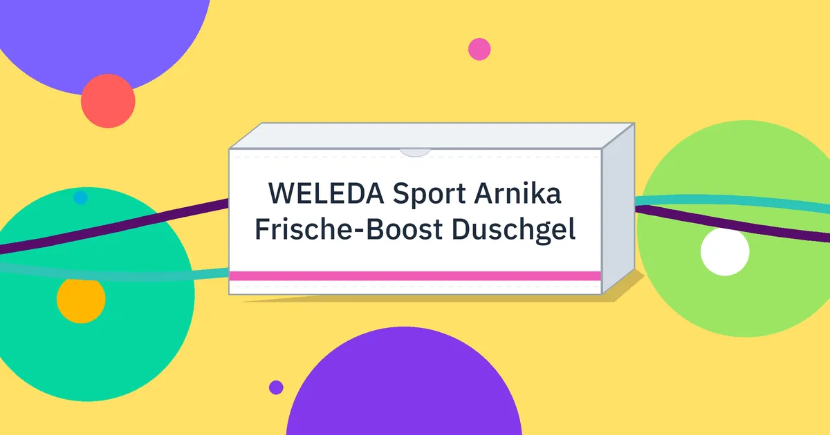 Symbolbild: Packung mit der Aufschrift WELEDA Sport Arnika Frische-Boost Duschgel (PZN 20323395) – Verfügbarkeit und Bezug in Apotheken in Frankfurt am Main