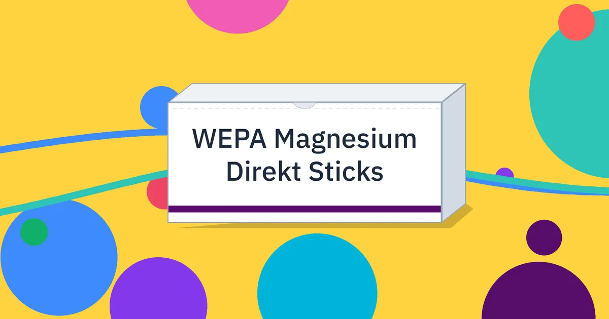 Symbolbild: Packung mit der Aufschrift WEPA Magnesium Direkt Sticks (PZN 17935083) – Verfügbarkeit und Bezug in Apotheken in Frankfurt am Main