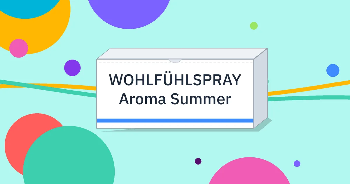 Symbolbild: Packung mit der Aufschrift WOHLFÜHLSPRAY Aroma Summer (PZN 00557323) – Verfügbarkeit und Bezug in Apotheken in Frankfurt am Main