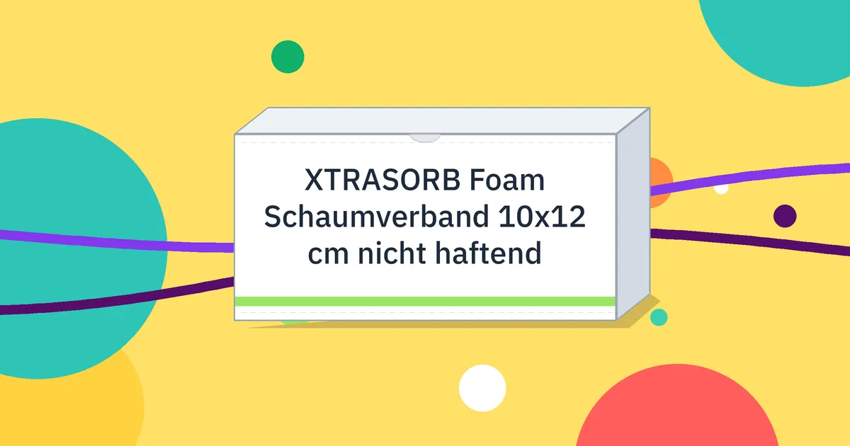 Symbolbild: Packung mit der Aufschrift XTRASORB Foam Schaumverband 10x12 cm nicht haftend (PZN 07645639) – Verfügbarkeit und Bezug in Apotheken in Frankfurt am Main