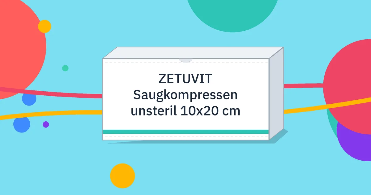 Symbolbild: Packung mit der Aufschrift ZETUVIT Saugkompressen unsteril 10x20 cm (PZN 17581811) – Verfügbarkeit und Bezug in Apotheken in Frankfurt am Main