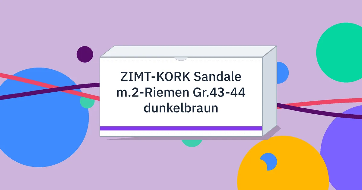 Symbolbild: Packung mit der Aufschrift ZIMT-KORK Sandale m.2-Riemen Gr.43-44 dunkelbraun (PZN 18391030) – Verfügbarkeit und Bezug in Apotheken in Frankfurt am Main