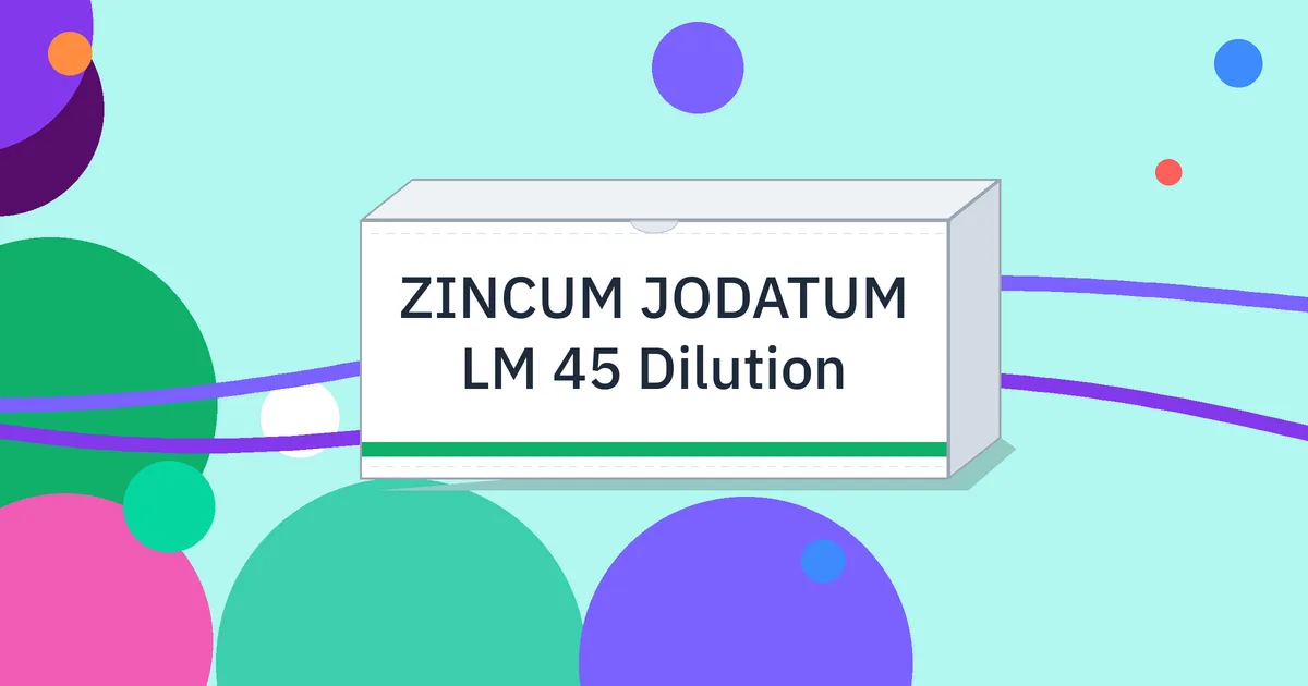 Symbolbild: Packung mit der Aufschrift ZINCUM JODATUM LM 45 Dilution (PZN 13294428) – Verfügbarkeit und Bezug in Apotheken in Frankfurt am Main