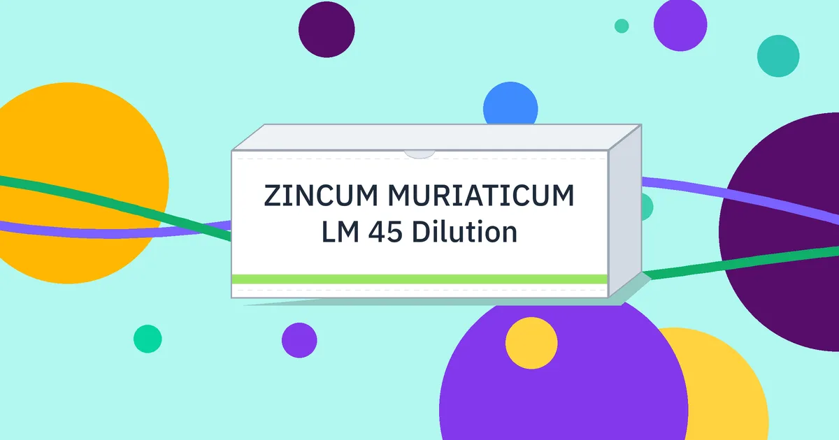Symbolbild: Packung mit der Aufschrift ZINCUM MURIATICUM LM 45 Dilution (PZN 13296083) – Verfügbarkeit und Bezug in Apotheken in Frankfurt am Main