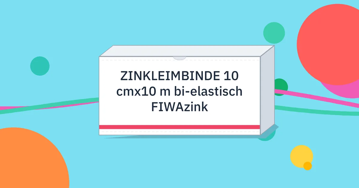 Symbolbild: Packung mit der Aufschrift ZINKLEIMBINDE 10 cmx10 m bi-elastisch FIWAzink (PZN 12528249) – Verfügbarkeit und Bezug in Apotheken in Frankfurt am Main