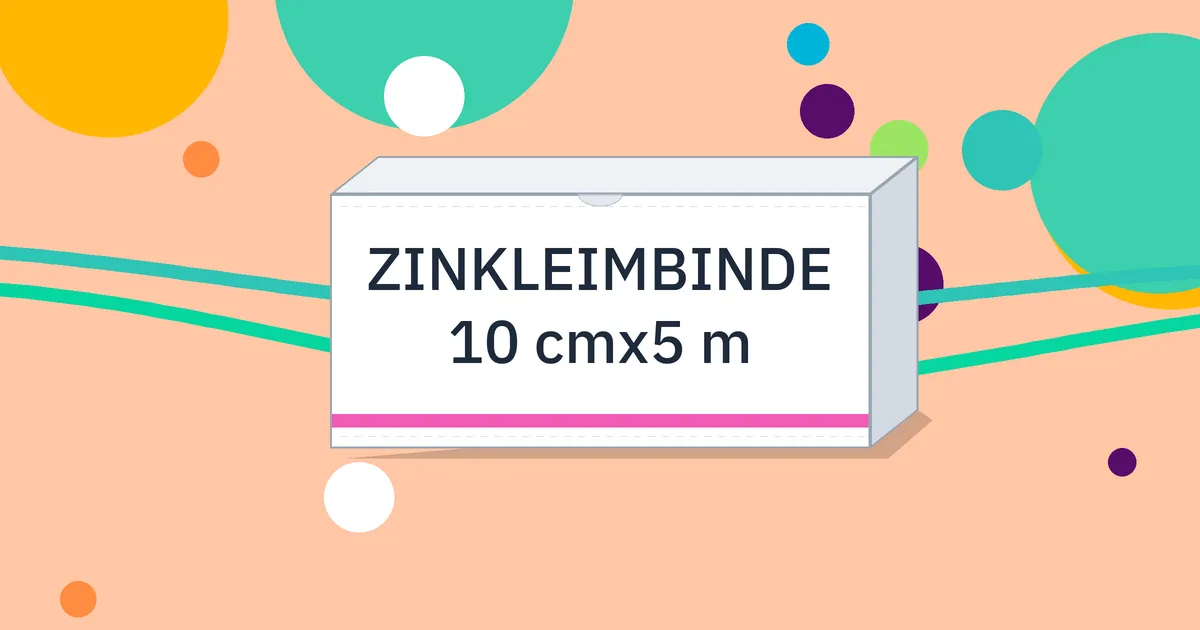 Symbolbild: Packung mit der Aufschrift ZINKLEIMBINDE 10 cmx5 m (PZN 07329252) – Verfügbarkeit und Bezug in Apotheken in Frankfurt am Main