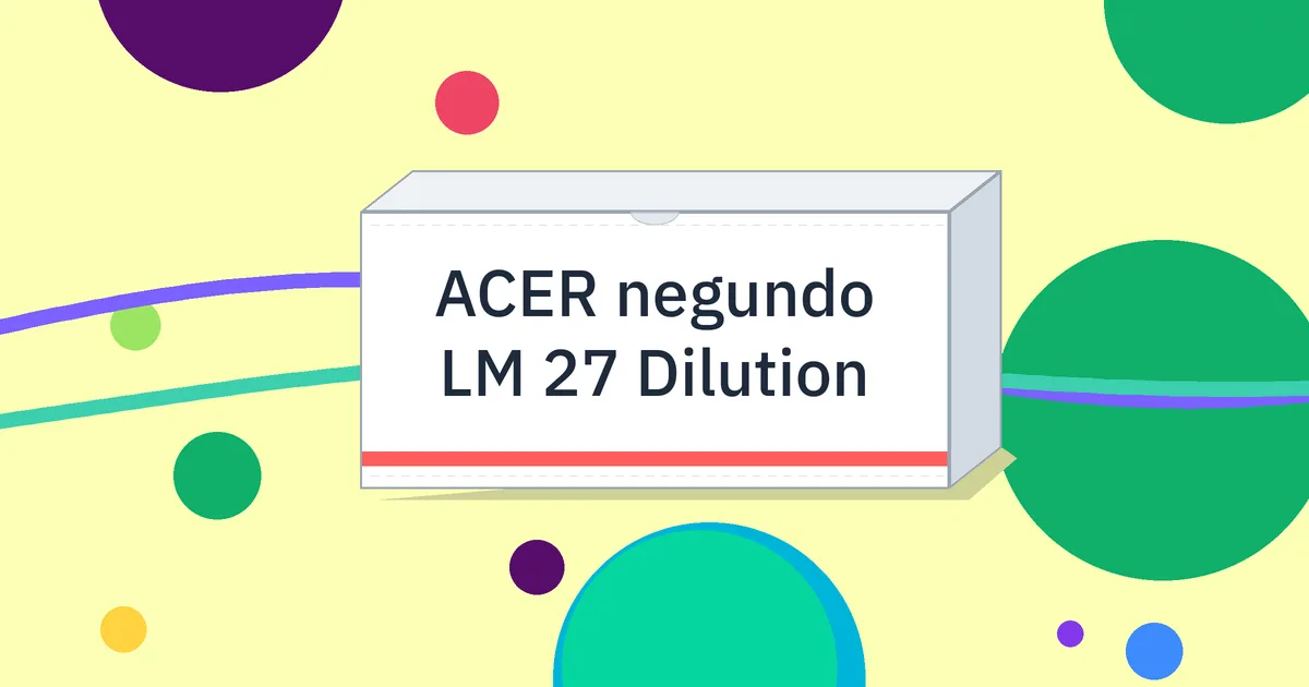 Symbolbild: Packung mit der Aufschrift ACER negundo LM 27 Dilution (PZN 13264545) – Verfügbarkeit und Bezug in Apotheken in Frankfurt am Main