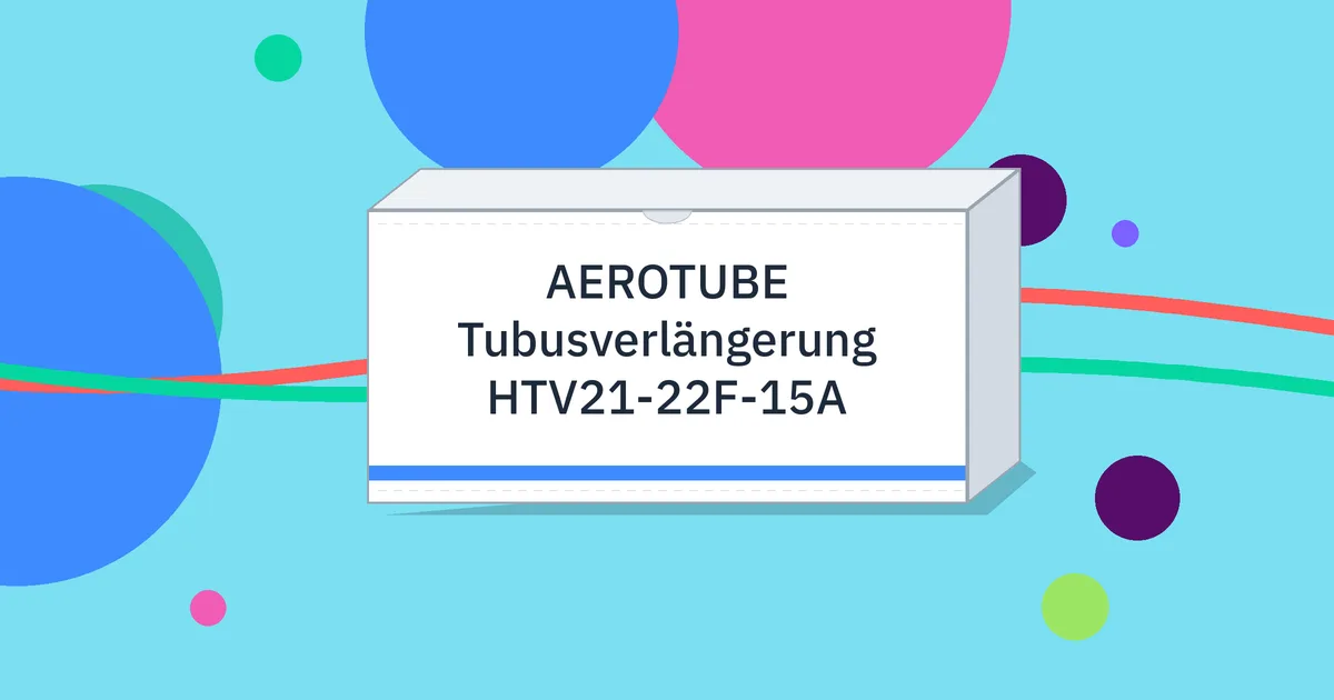 Symbolbild: Packung mit der Aufschrift AEROTUBE Tubusverlängerung HTV21-22F-15A (PZN 19902308) – Verfügbarkeit und Bezug in Apotheken in Frankfurt am Main