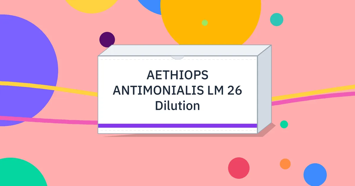 Symbolbild: Packung mit der Aufschrift AETHIOPS ANTIMONIALIS LM 26 Dilution (PZN 13301364) – Verfügbarkeit und Bezug in Apotheken in Frankfurt am Main