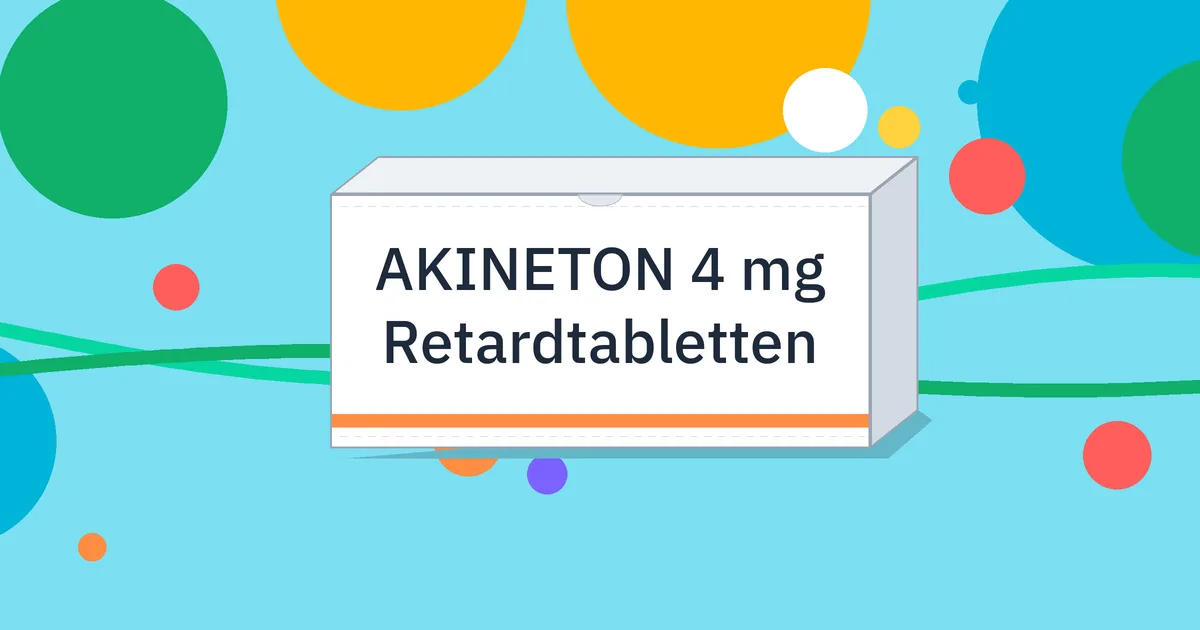 Symbolbild: Packung mit der Aufschrift AKINETON 4 mg Retardtabletten (PZN 07143493) – Verfügbarkeit und Bezug in Apotheken in Frankfurt am Main
