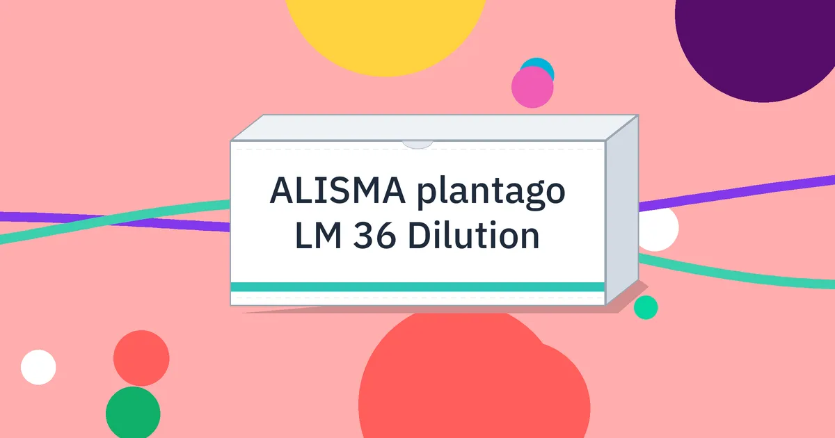 Symbolbild: Packung mit der Aufschrift ALISMA plantago LM 36 Dilution (PZN 13310831) – Verfügbarkeit und Bezug in Apotheken in Frankfurt am Main