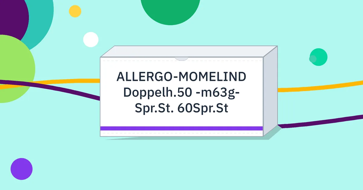Symbolbild: Packung mit der Aufschrift ALLERGO-MOMELIND Doppelh.50 -m63g-Spr.St. 60Spr.St (PZN 16665747) – Verfügbarkeit und Bezug in Apotheken in Frankfurt am Main