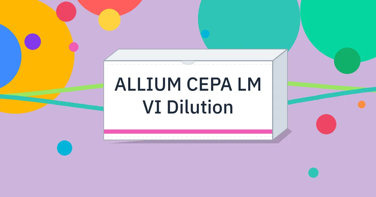 Symbolbild: Packung mit der Aufschrift ALLIUM CEPA LM VI Dilution (PZN 04491147) – Verfügbarkeit und Bezug in Apotheken in Frankfurt am Main