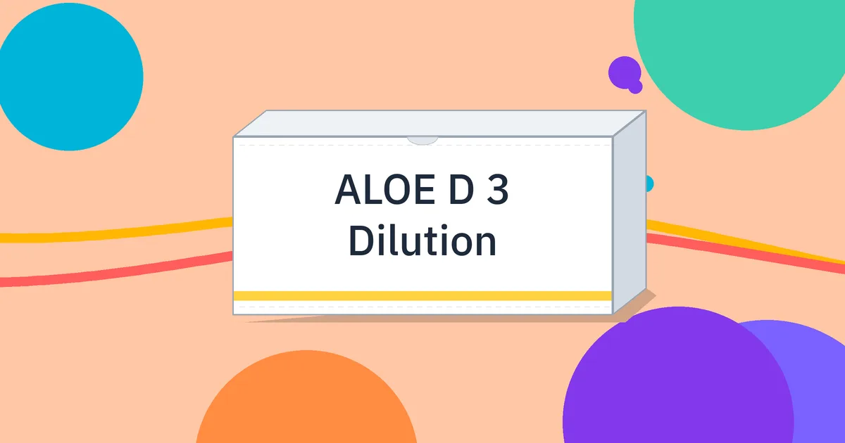 Symbolbild: Packung mit der Aufschrift ALOE D 3 Dilution (PZN 02109468) – Verfügbarkeit und Bezug in Apotheken in Frankfurt am Main