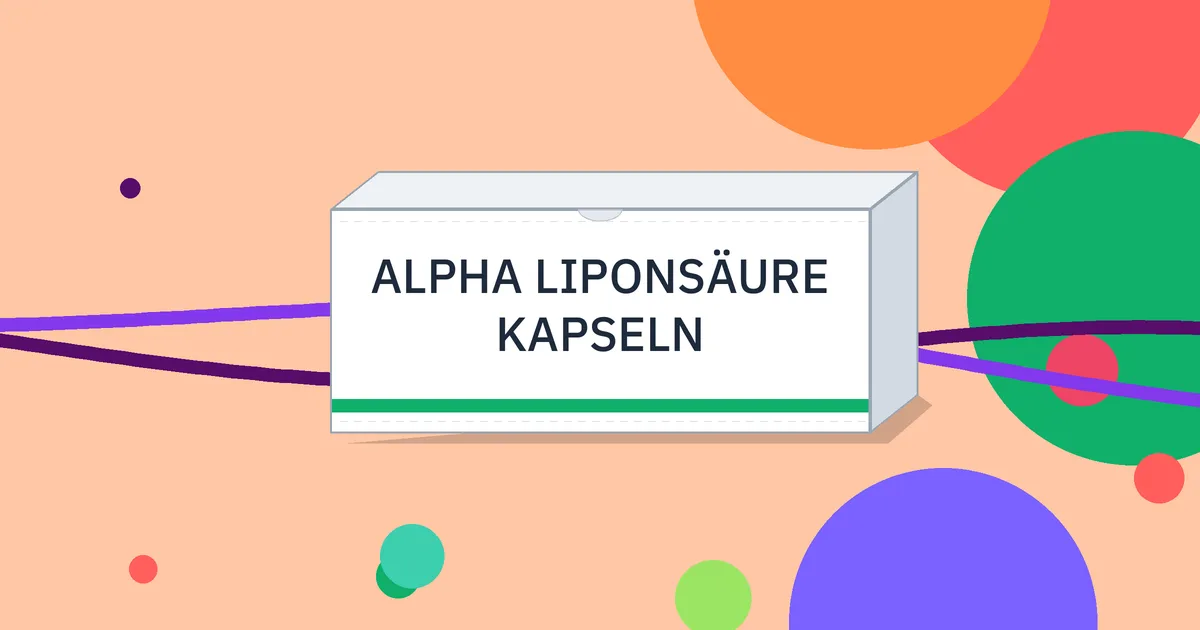 Symbolbild: Packung mit der Aufschrift ALPHA LIPONSÄURE KAPSELN (PZN 10007285) – Verfügbarkeit und Bezug in Apotheken in Frankfurt am Main