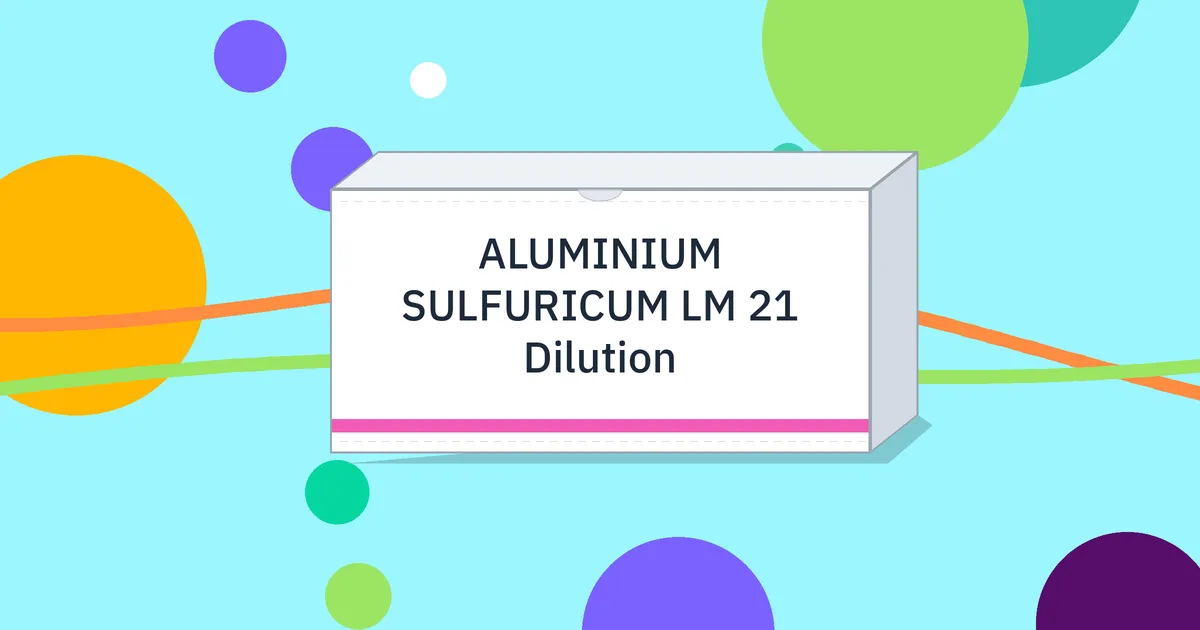 Symbolbild: Packung mit der Aufschrift ALUMINIUM SULFURICUM LM 21 Dilution (PZN 13317721) – Verfügbarkeit und Bezug in Apotheken in Frankfurt am Main