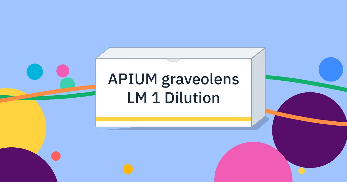 Symbolbild: Packung mit der Aufschrift APIUM graveolens LM 1 Dilution (PZN 13377930) – Verfügbarkeit und Bezug in Apotheken in Frankfurt am Main