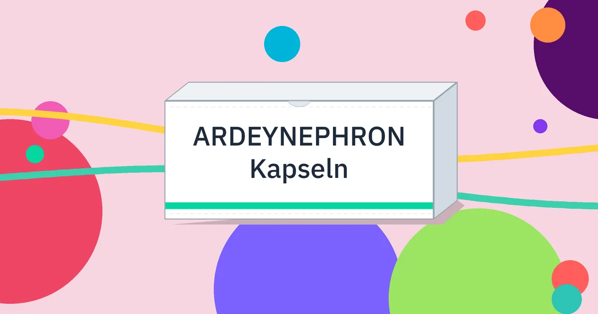 Symbolbild: Packung mit der Aufschrift ARDEYNEPHRON Kapseln (PZN 03714438) – Verfügbarkeit und Bezug in Apotheken in Frankfurt am Main