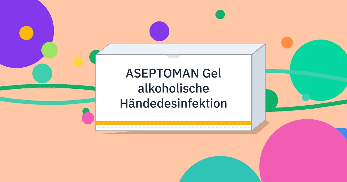 Symbolbild: Packung mit der Aufschrift ASEPTOMAN Gel alkoholische Händedesinfektion (PZN 10109086) – Verfügbarkeit und Bezug in Apotheken in Frankfurt am Main