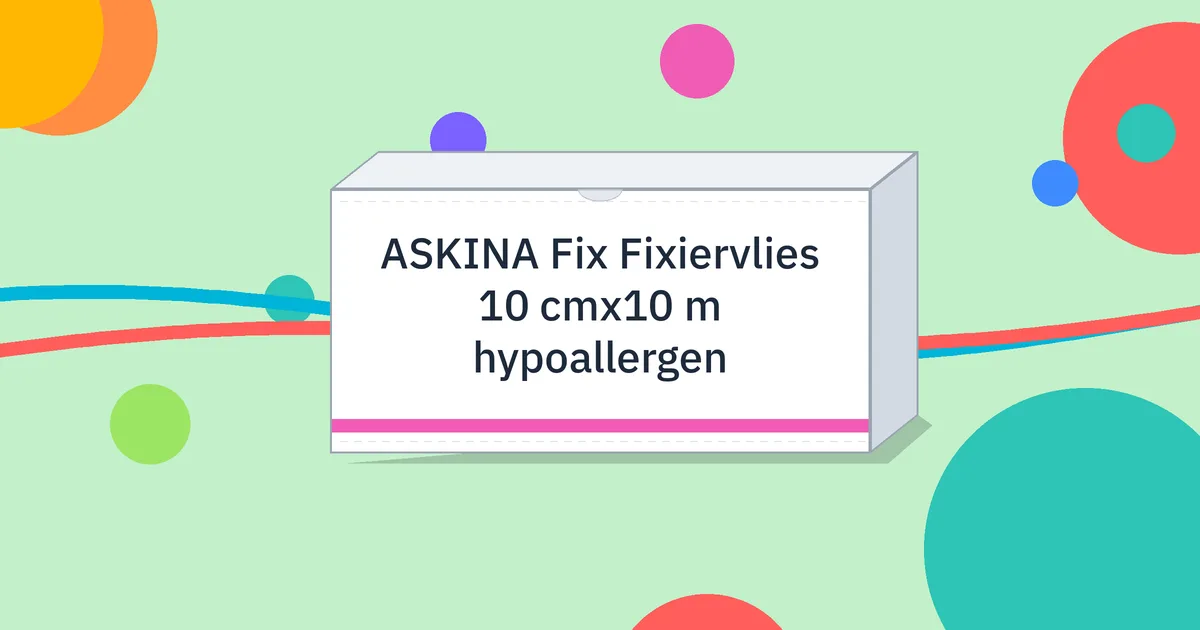Symbolbild: Packung mit der Aufschrift ASKINA Fix Fixiervlies 10 cmx10 m hypoallergen (PZN 07412295) – Verfügbarkeit und Bezug in Apotheken in Frankfurt am Main