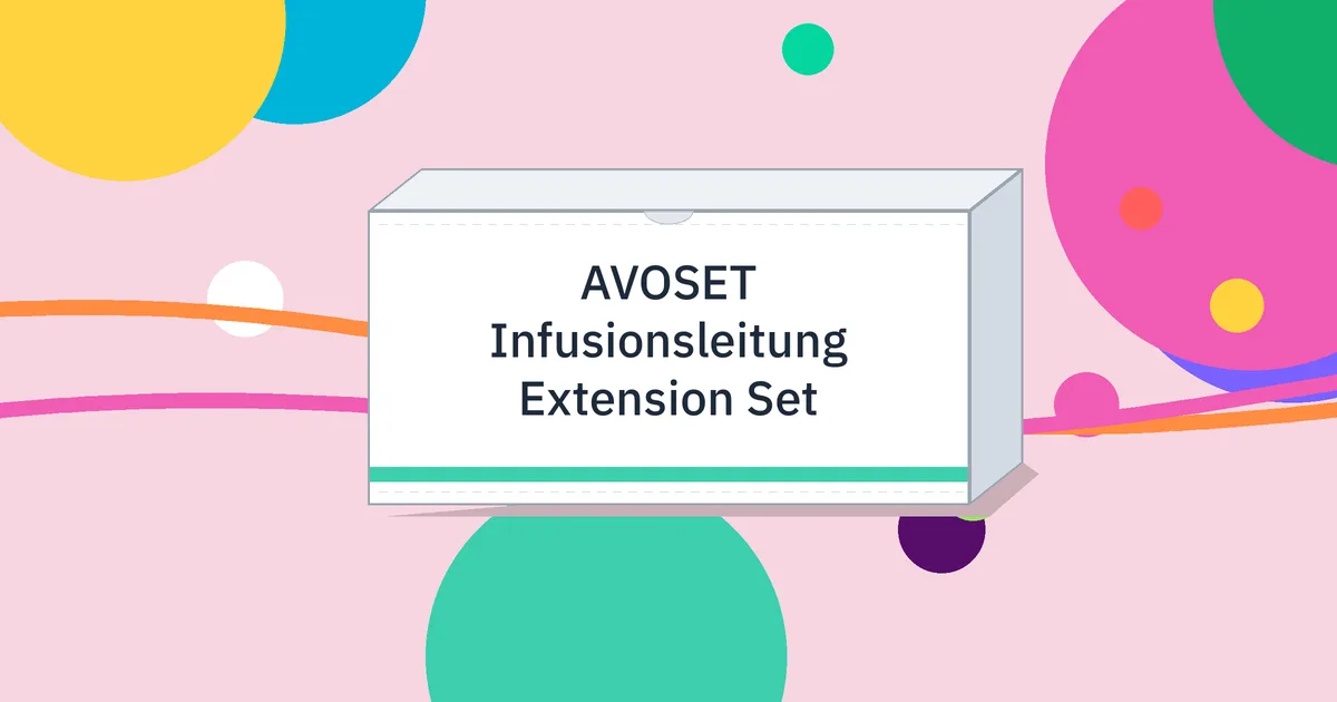 Symbolbild: Packung mit der Aufschrift AVOSET Infusionsleitung Extension Set (PZN 18702257) – Verfügbarkeit und Bezug in Apotheken in Frankfurt am Main