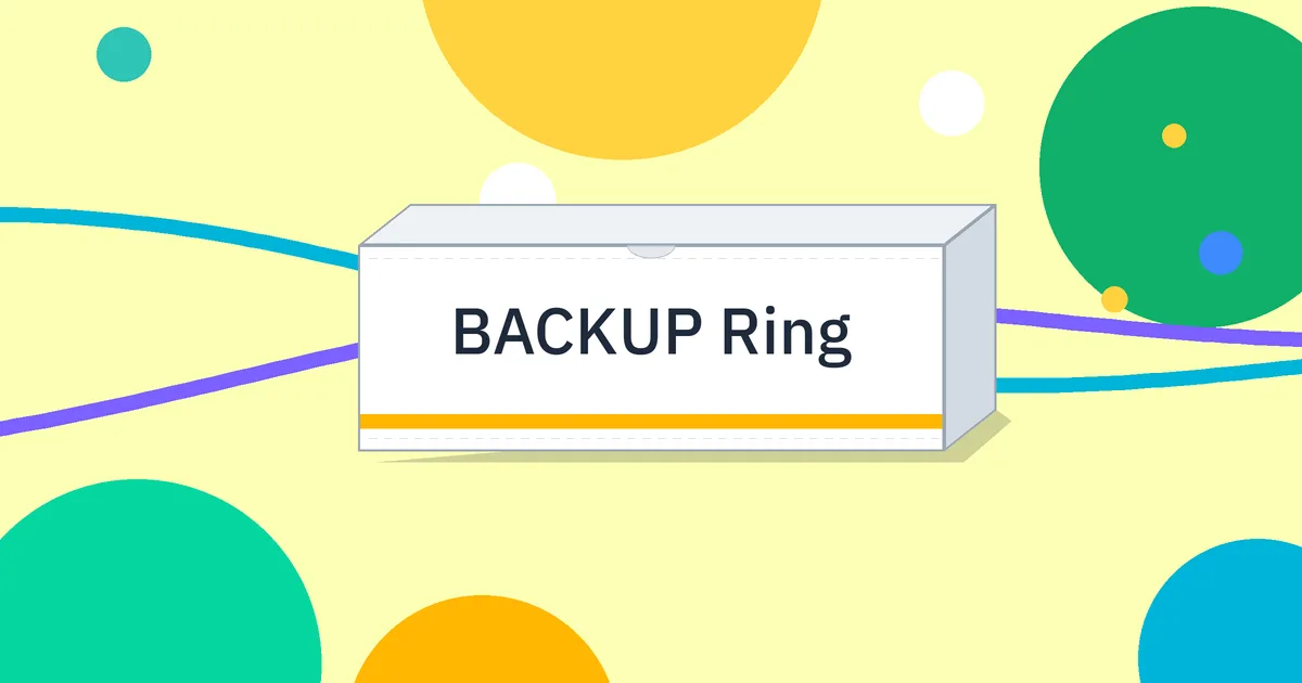 Symbolbild: Packung mit der Aufschrift BACKUP Ring (PZN 20029230) – Verfügbarkeit und Bezug in Apotheken in Frankfurt am Main