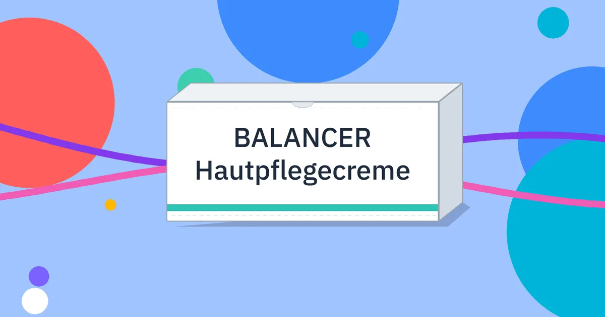 Symbolbild: Packung mit der Aufschrift BALANCER Hautpflegecreme (PZN 18874797) – Verfügbarkeit und Bezug in Apotheken in Frankfurt am Main