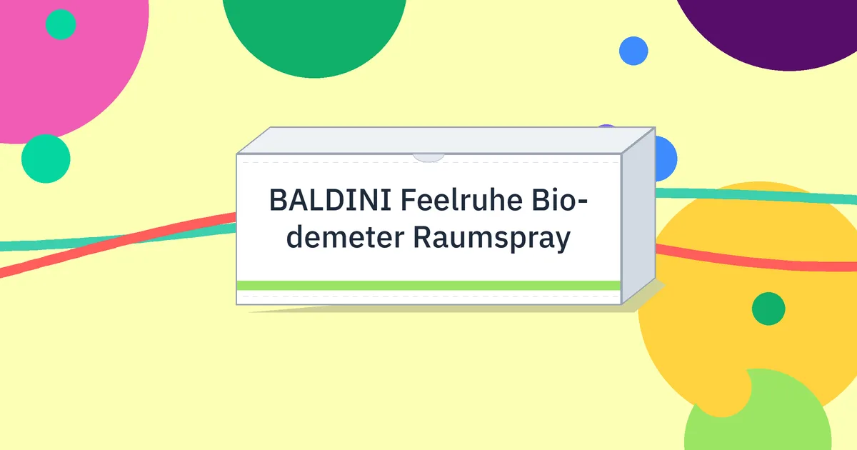 Symbolbild: Packung mit der Aufschrift BALDINI Feelruhe Bio-demeter Raumspray (PZN 12436955) – Verfügbarkeit und Bezug in Apotheken in Frankfurt am Main