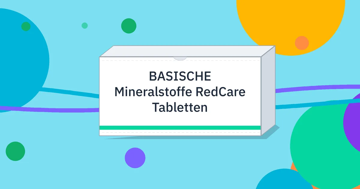 Symbolbild: Packung mit der Aufschrift BASISCHE Mineralstoffe RedCare Tabletten (PZN 16665693) – Verfügbarkeit und Bezug in Apotheken in Frankfurt am Main