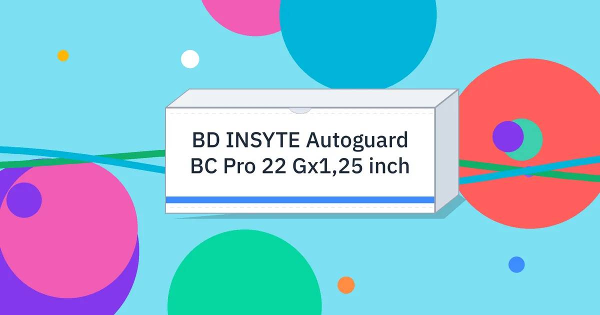 Symbolbild: Packung mit der Aufschrift BD INSYTE Autoguard BC Pro 22 Gx1,25 inch (PZN 17517693) – Verfügbarkeit und Bezug in Apotheken in Frankfurt am Main