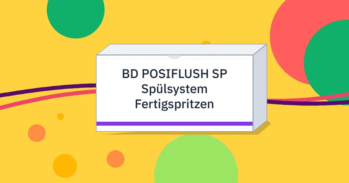 Symbolbild: Packung mit der Aufschrift BD POSIFLUSH SP Spülsystem Fertigspritzen (PZN 18000294) – Verfügbarkeit und Bezug in Apotheken in Frankfurt am Main