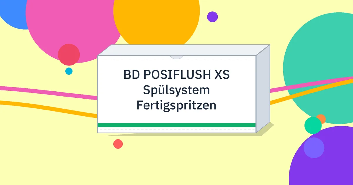 Symbolbild: Packung mit der Aufschrift BD POSIFLUSH XS Spülsystem Fertigspritzen (PZN 19235674) – Verfügbarkeit und Bezug in Apotheken in Frankfurt am Main
