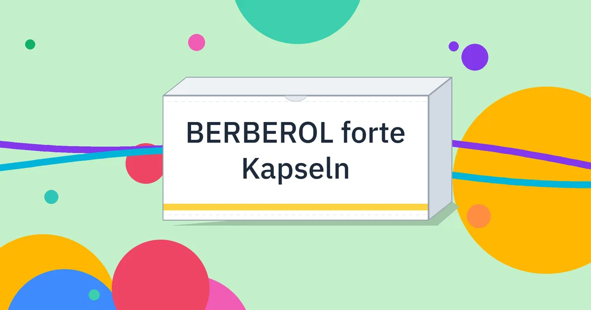 Symbolbild: Packung mit der Aufschrift BERBEROL forte Kapseln (PZN 16831281) – Verfügbarkeit und Bezug in Apotheken in Frankfurt am Main